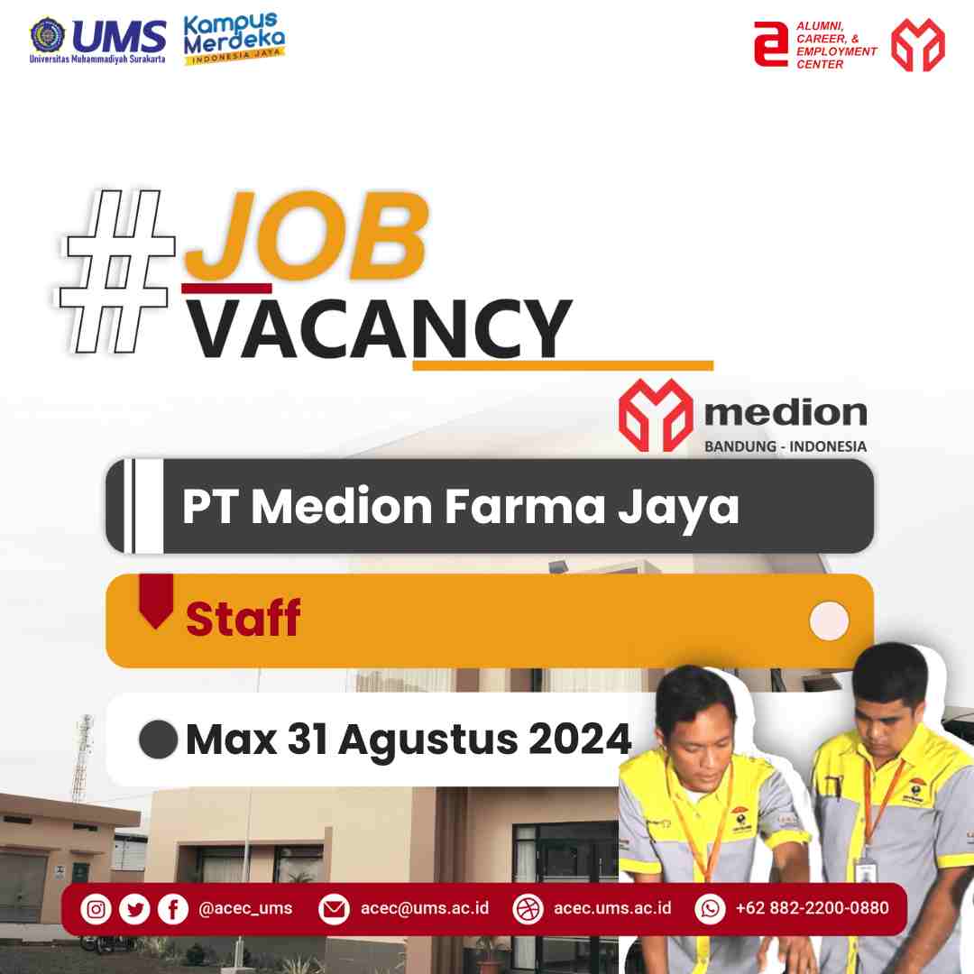 Lowongan Pekerjaan PT Medion Farma Jaya – Alumny Career Employment ...